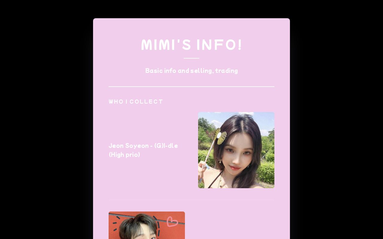 Mimi's info